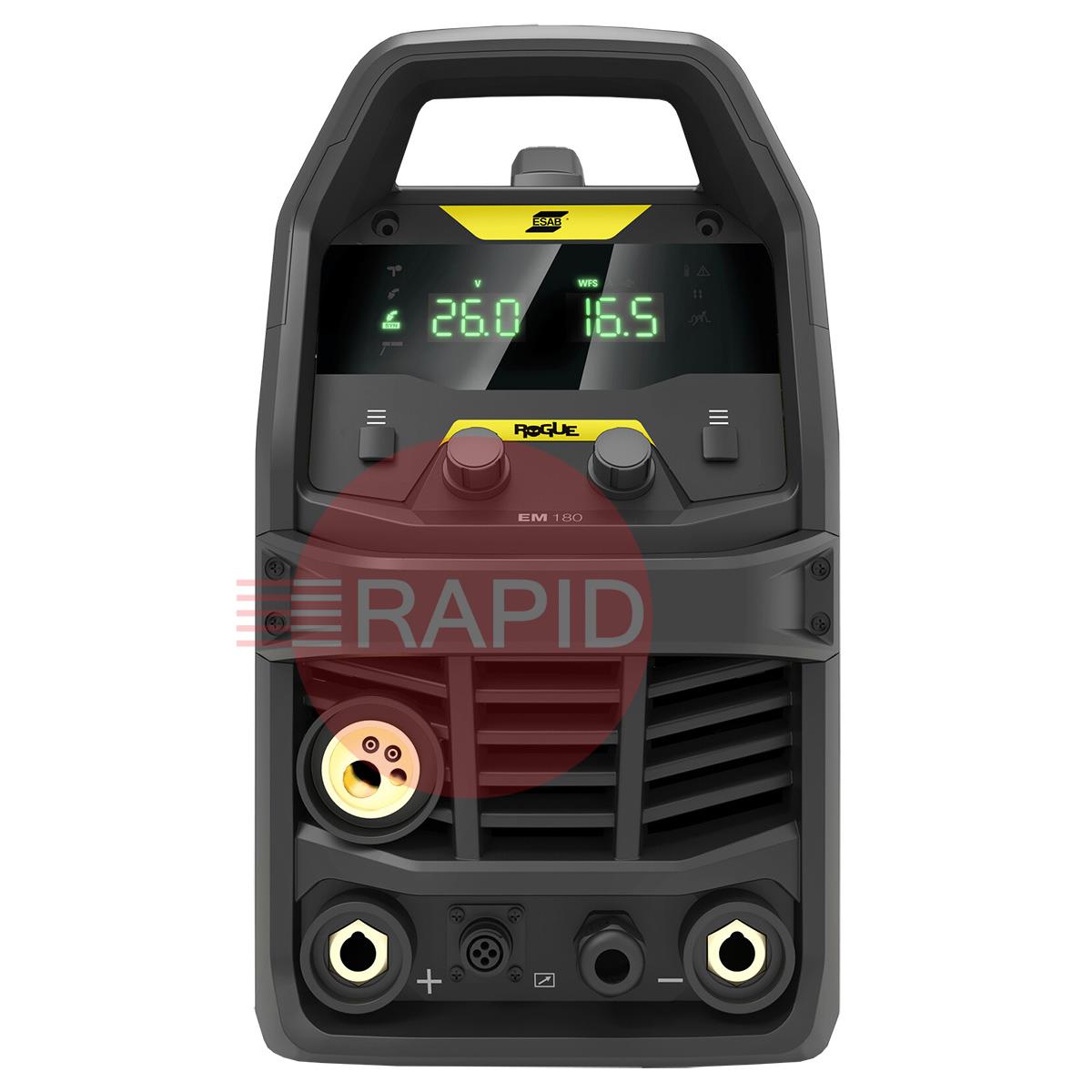 ESAB Rogue EM 180 MIG/MAG & MMA Inverter Welding Package - 230v, 1ph ...